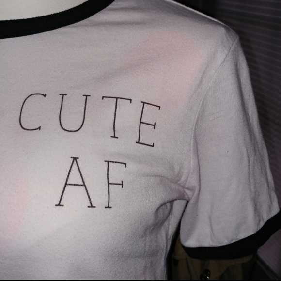 Urban Outfitters | Tops | Uo White And Black Ringer Crop Top Cute Af ...